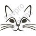Cat Face - Machine Embroidery Design - Etsy
