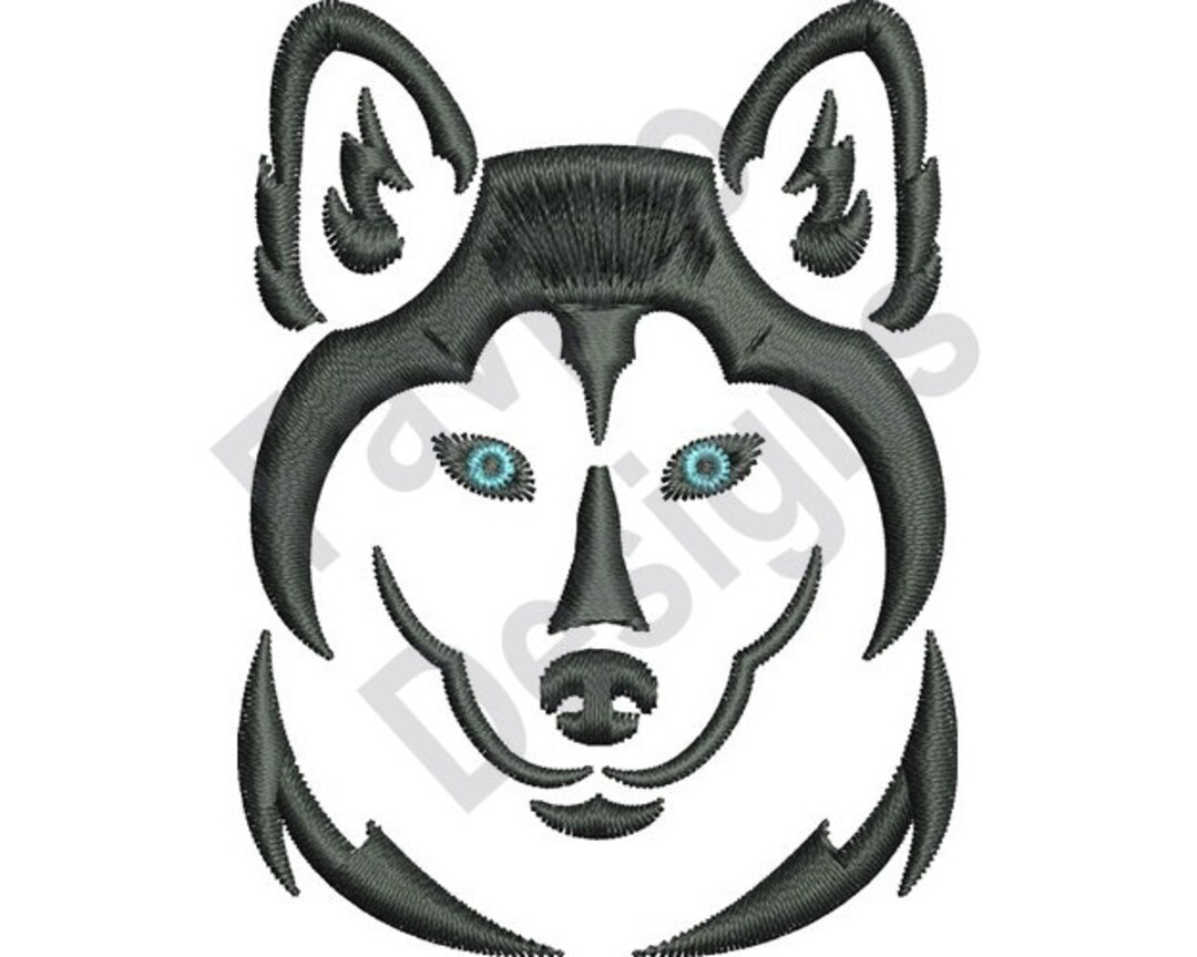 Husky Head - Machine Embroidery Design - Etsy
