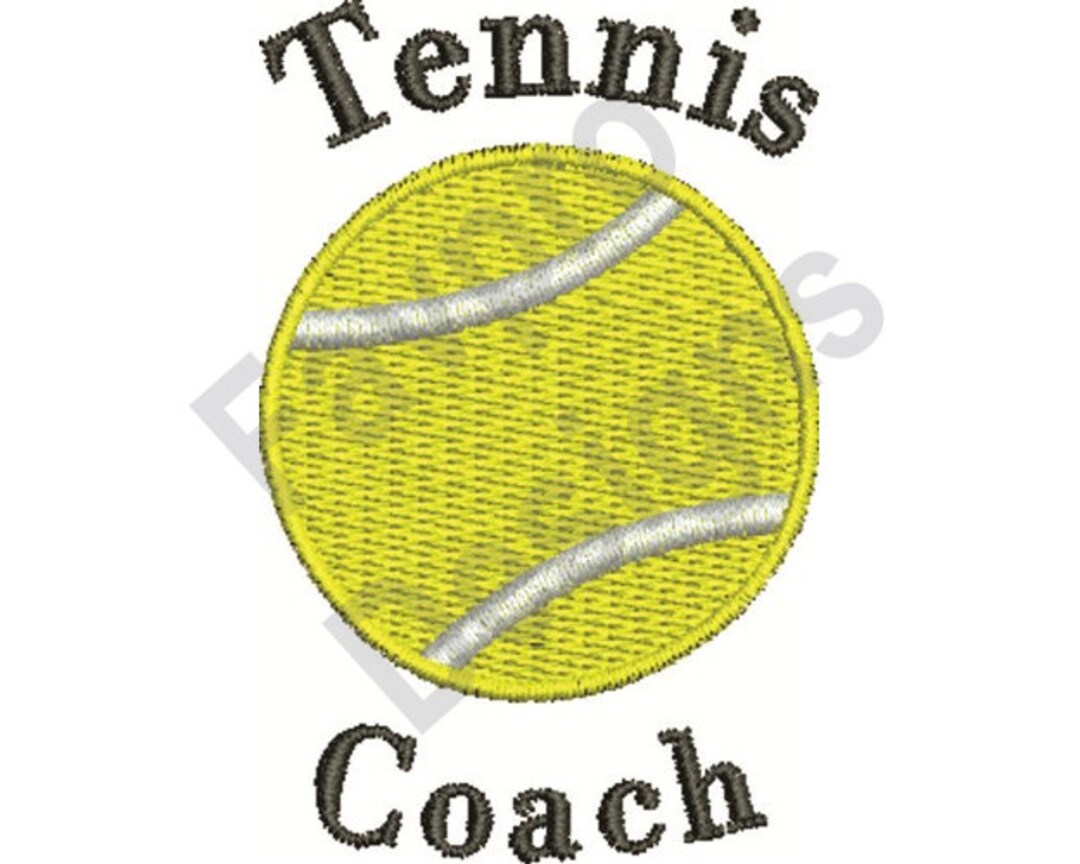 Tennis Coach - Machine Embroidery Design - Etsy