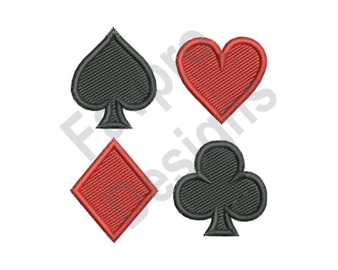 Card Suits - Machine Embroidery Design - Etsy