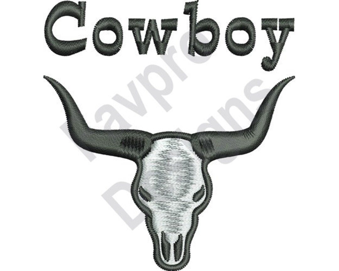 Cowboy Steer - Machine Embroidery Design - Etsy