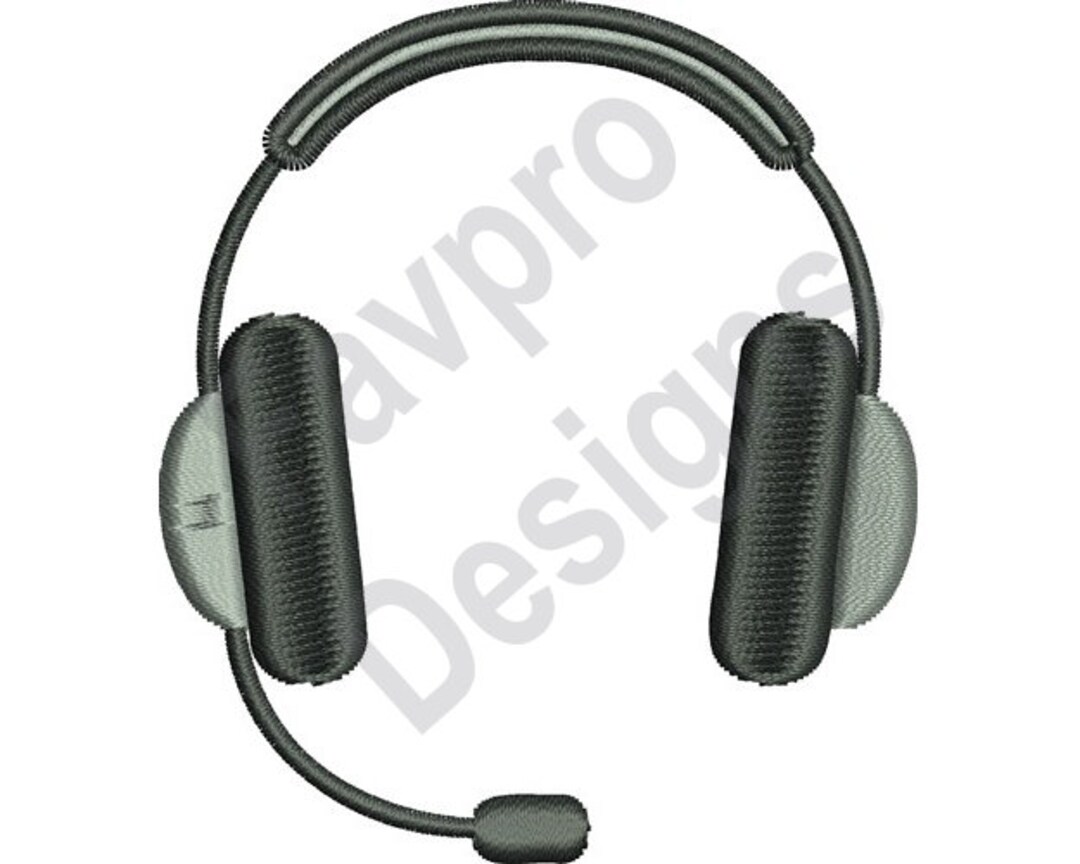 Headset - Machine Embroidery Design - Etsy