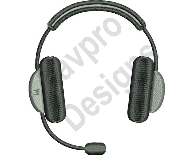 Headset - Machine Embroidery Design - Etsy