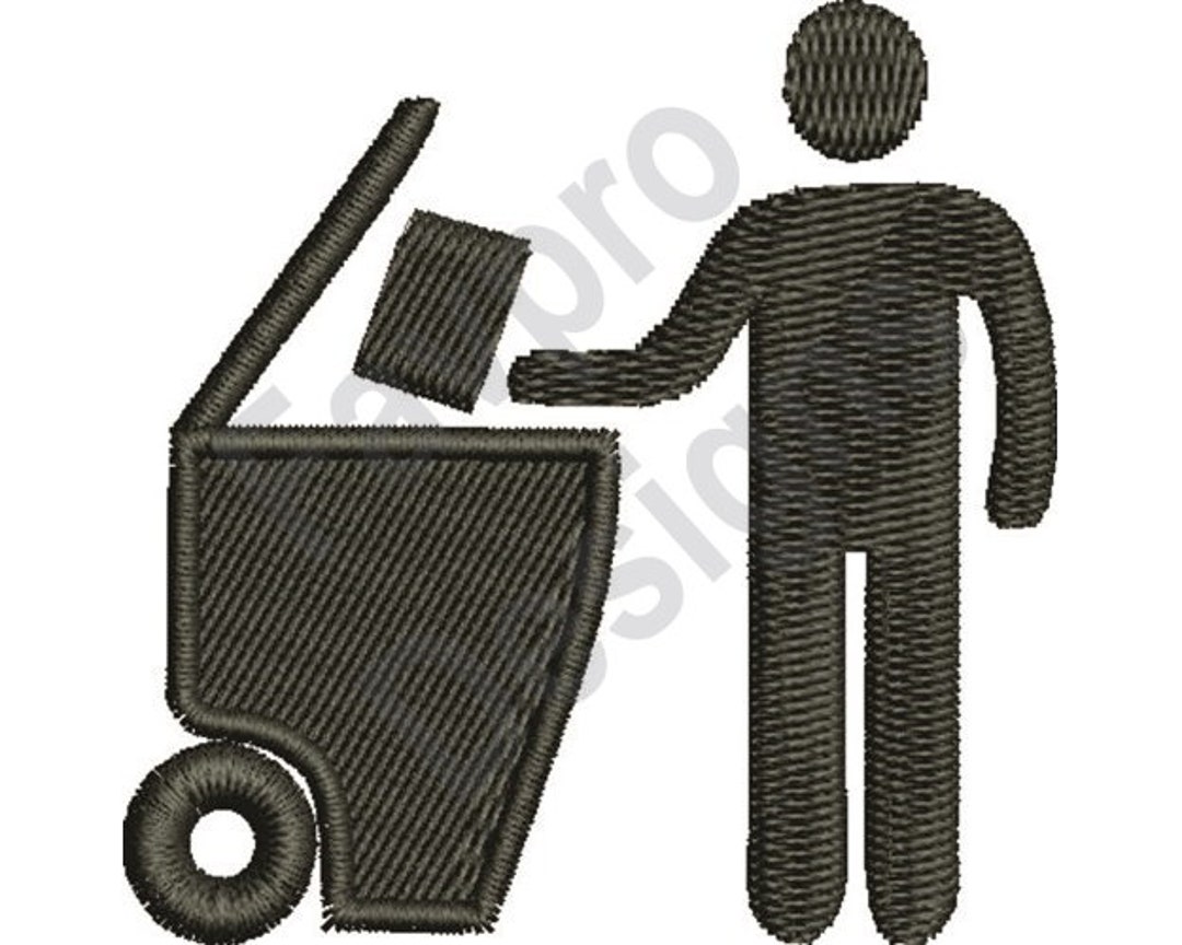 Garbage Man - Machine Embroidery Design - Etsy