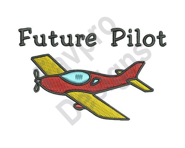 Future Pilot Machine Embroidery Design - Etsy