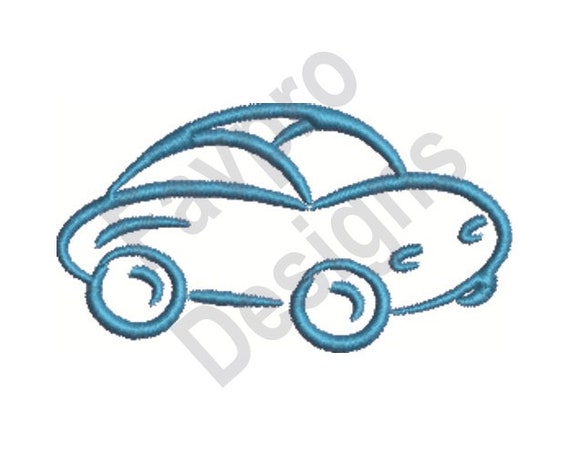 Car Outline Machine Embroidery Design - Etsy