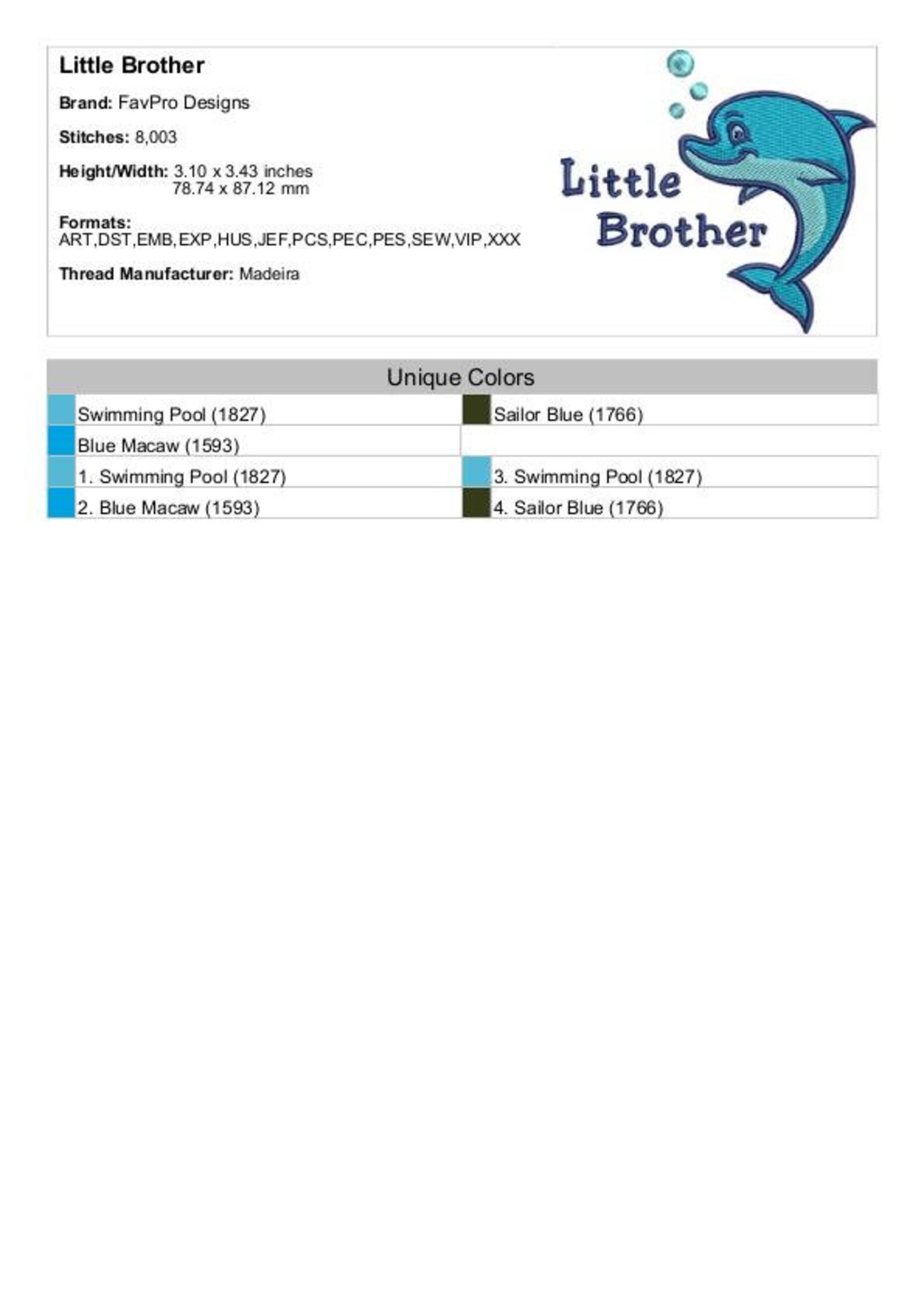 Little Brother - Machine Embroidery Design - Etsy