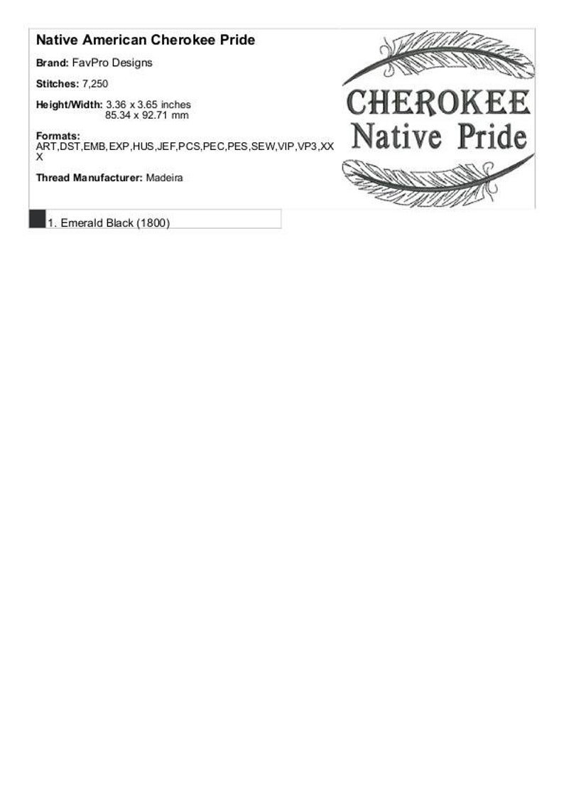 Native American Cherokee Pride - Machine Embroidery Design - Etsy