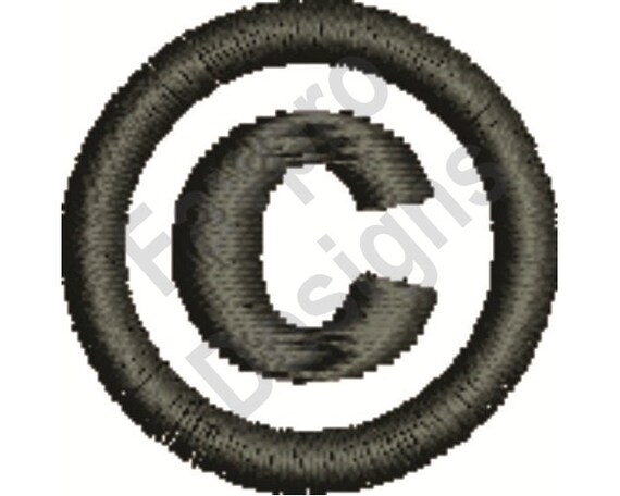 Copyright Symbol Machine Embroidery Design | Etsy