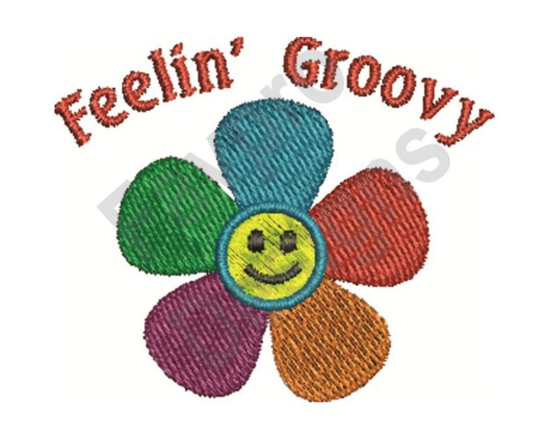Groovy Flower - Machine Embroidery Design - Etsy