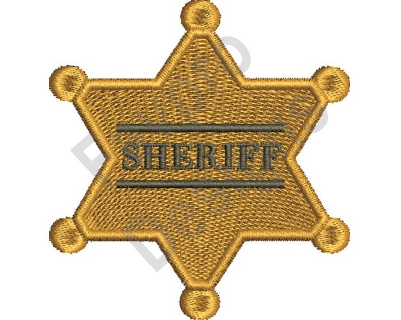 Sheriff Badge - Machine Embroidery Design - Etsy