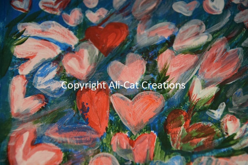 Sea of Hearts Handmade Card - Etsy