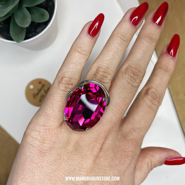 Fuchsia Ring - Etsy