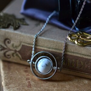 Spinning Little Planet With Marble Stone Stainless Steel Necklace - Etsy