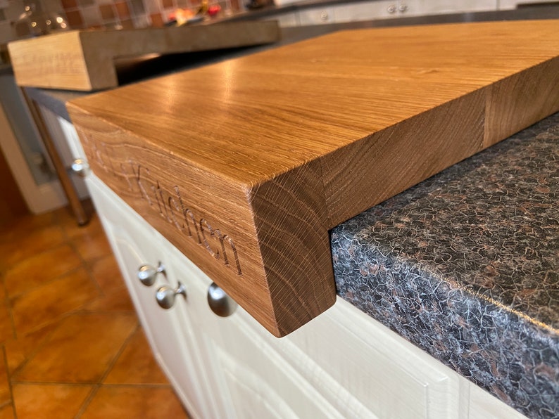 Solid oak lipped chopping board | Etsy