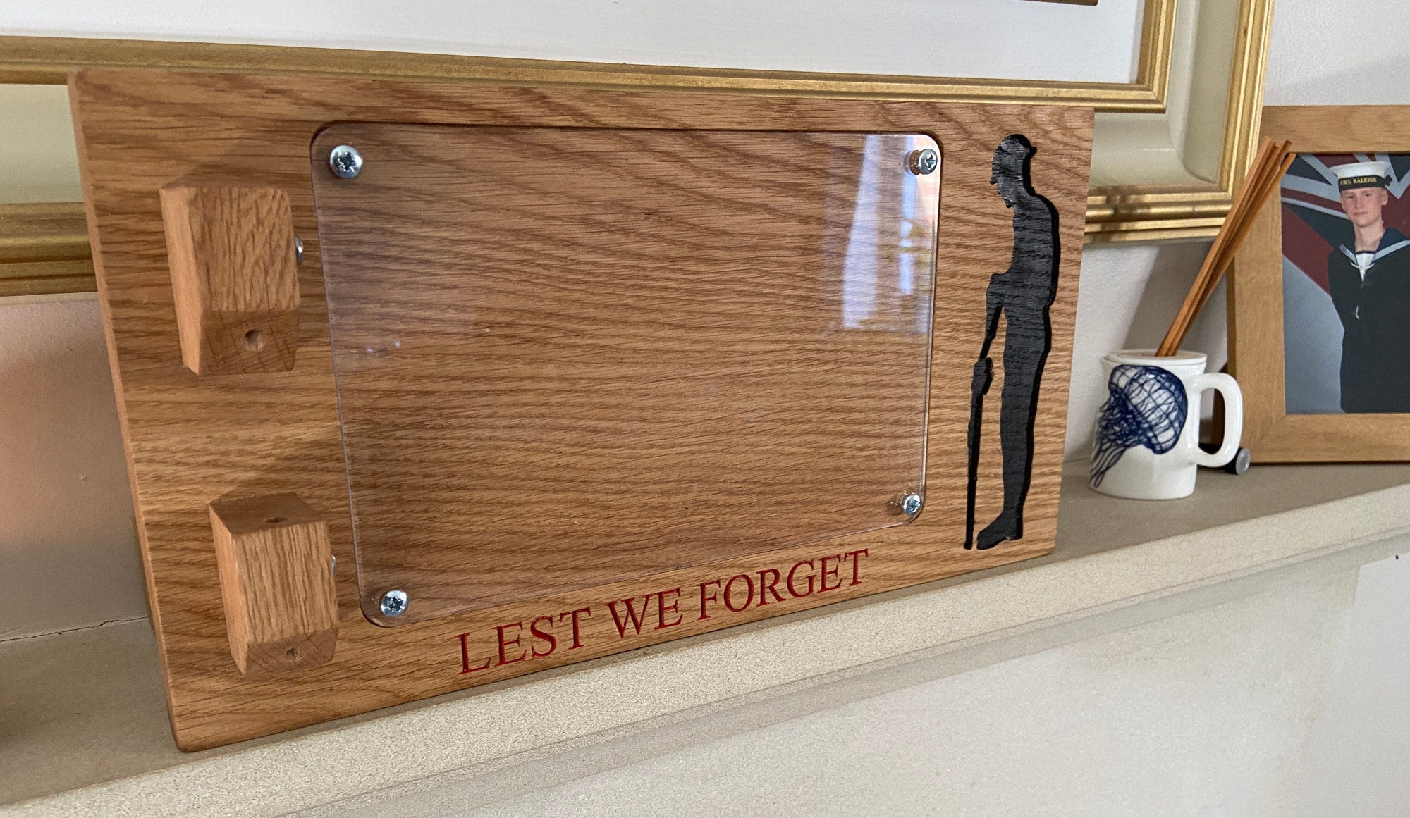 Tower of London Ceramic Poppy Holder. A Unique Hand Made Solid Oak Wall ...