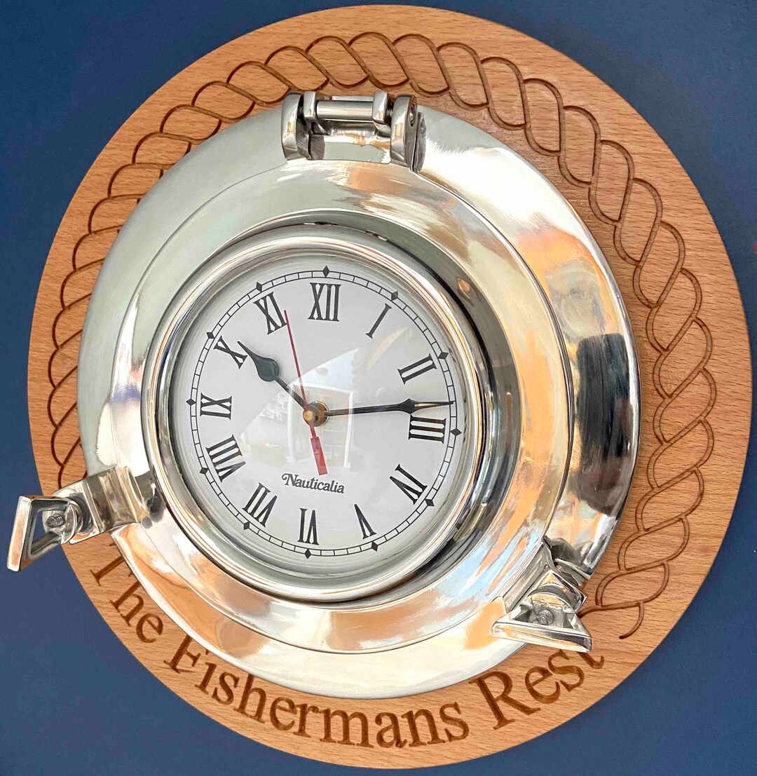 Large Mounted Cast Aluminium Nauticalia Porthole Clock - Etsy
