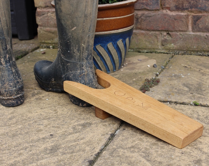Traditional Oak Boot Jack - Etsy