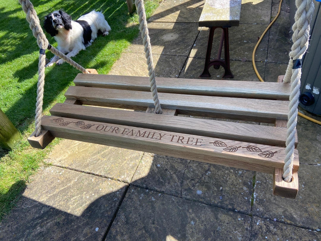 Super Large Double Seated Sledge Swing in Prime Oak. - Etsy