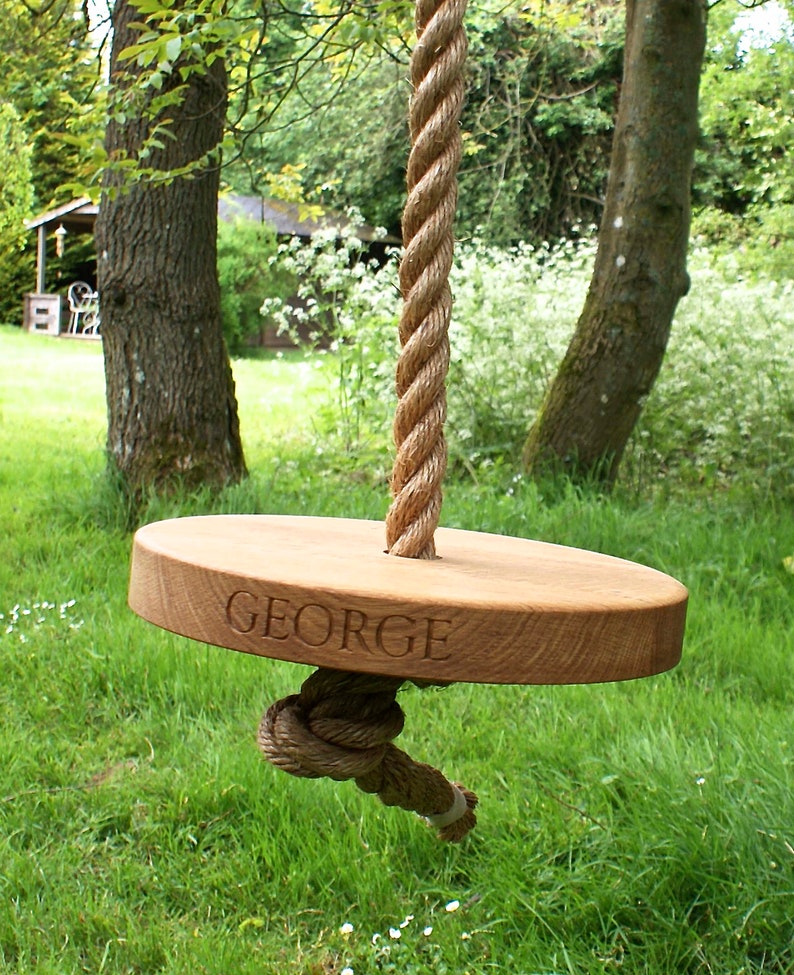 Button Swing in Oak Accoya or Pine - Etsy UK