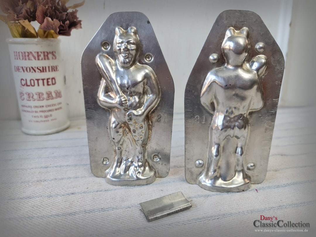 Krampus Chocolate Mold 14 Cm Lucifer Mephisto Devil Antique Metal Mold ...