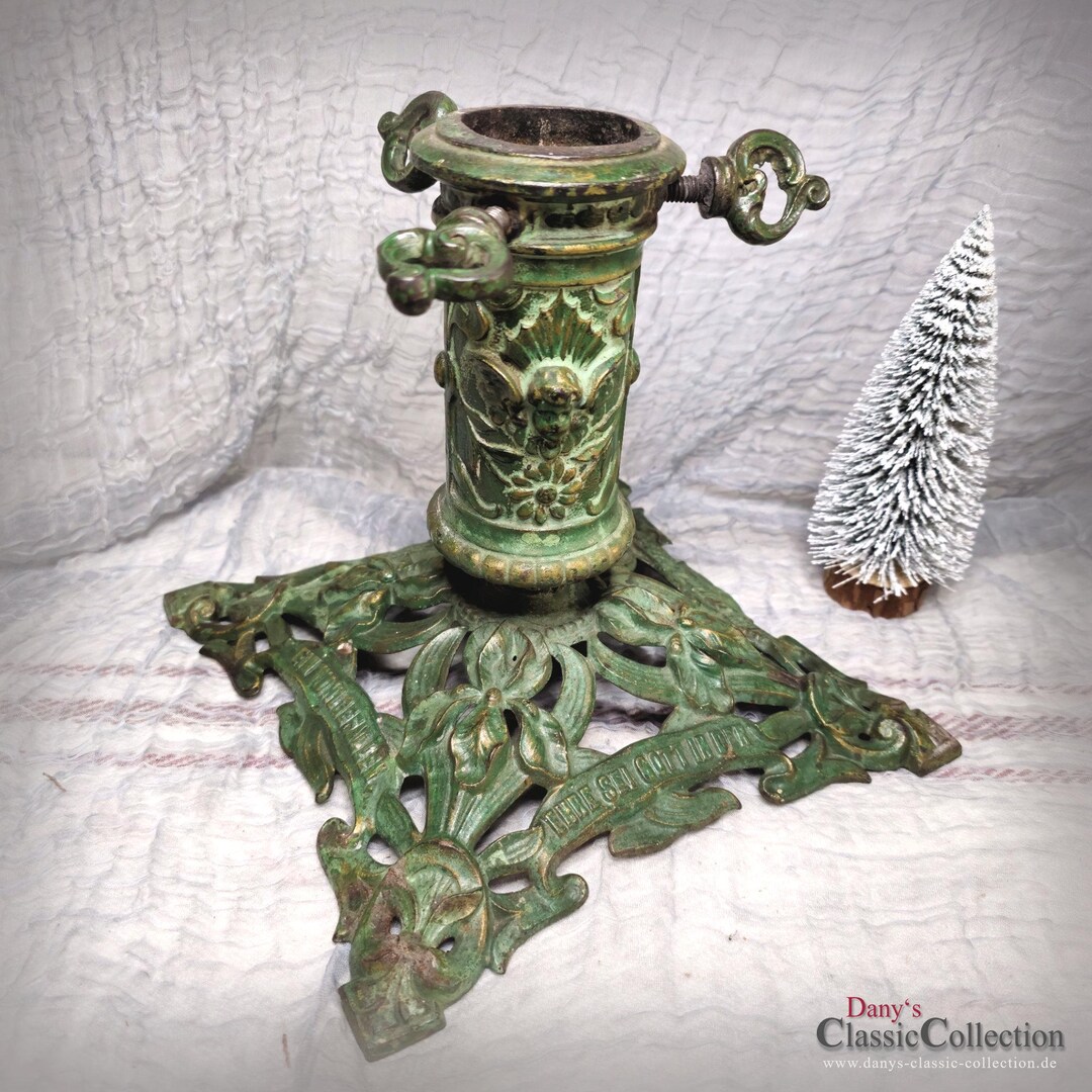 Victorian German Christmas Tree Stand ~ Angels & Rhyme ~ Cast Iron ...