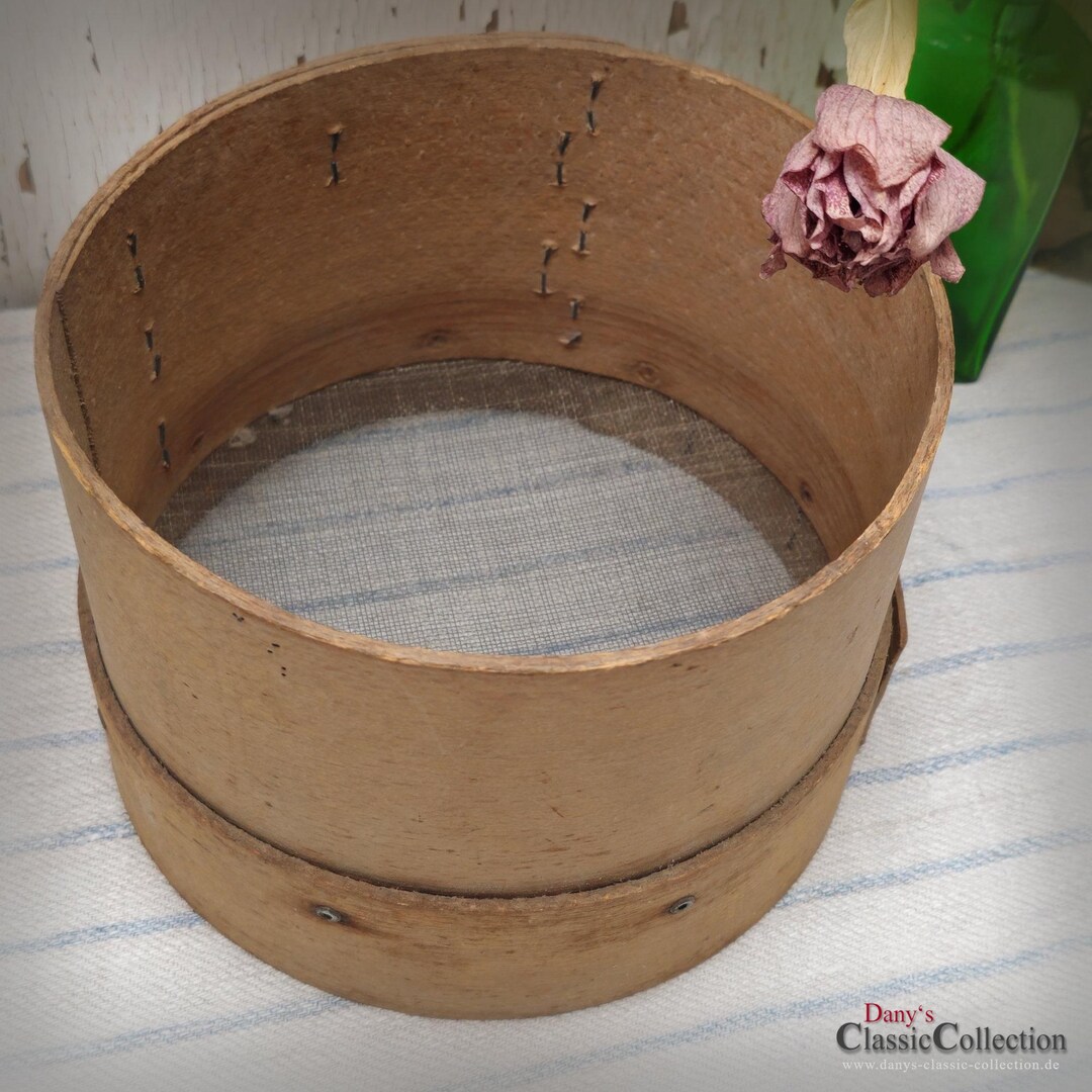 Vintage Flour Sieve Ø 17 / 16 Cm I 6,69" / 6,30" ~ Grain Sieve ~ Mill ...