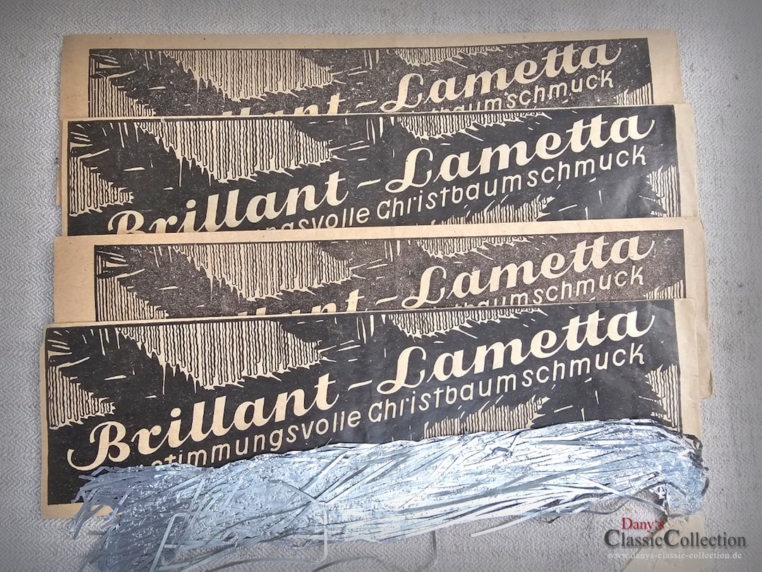 4 Silver ICE Lametta ~ Original Package ~ German BRILLANT Lametta ...