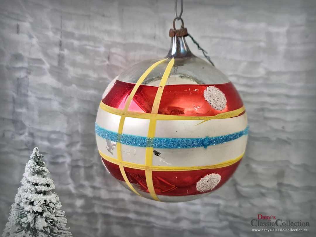 Large Christmas Tree Bauble Ø 8 Cm ~ Multicoloured ~ Tree Decoration ...