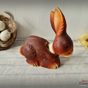 RARE Rabbit Candy Container Brown Bunny Vintage German Easter ...