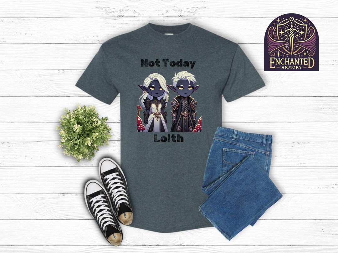 Drow Elves - Not Today, Lolth - Unisex Cotton Dnd Shirt - Etsy