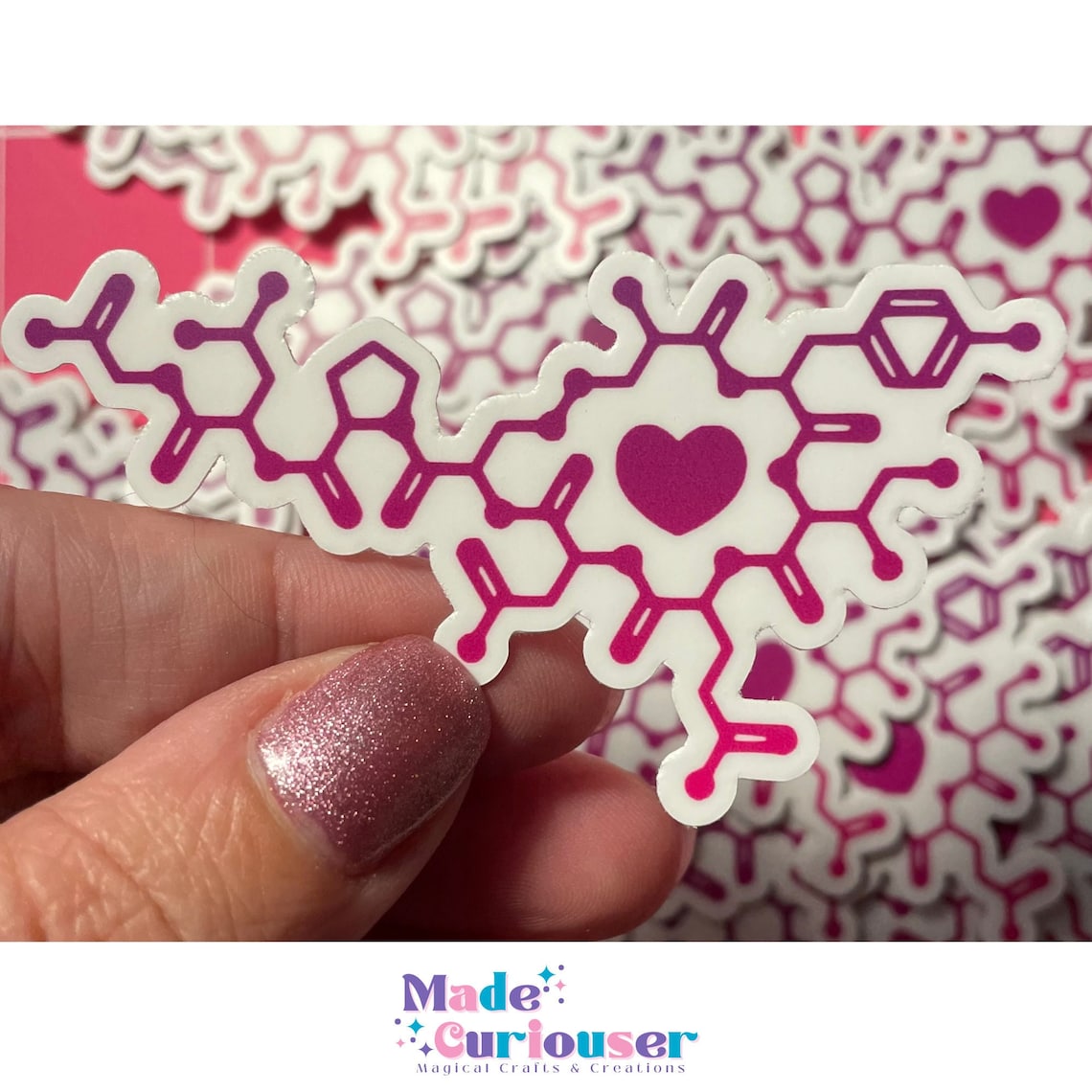 Oxytocin Love Hormone Sticker. Weatherproof Vinyl Sticker | Etsy