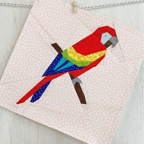 Parrot Quilt Block Pattern Bird Pattern PDF Instant - Etsy
