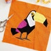 Toucan Quilt Block Pattern, PDF Instant Download, Foundation Paper ...