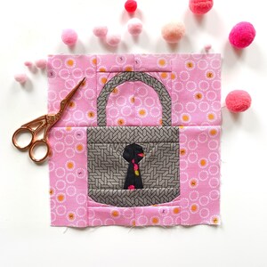 Lock and Key Sewing Pattern, Lock and Key Quilt Block Pattern PDF ...