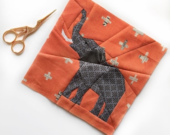 Hippo Quilt Block Pattern PDF Instant Download Nursery | Etsy