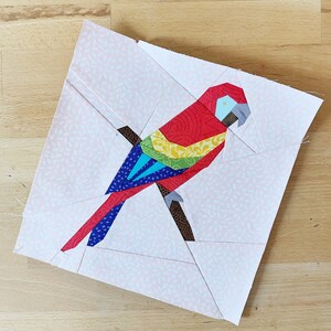 Parrot Quilt Block Pattern, Bird Pattern, PDF Instant Download, Bird ...