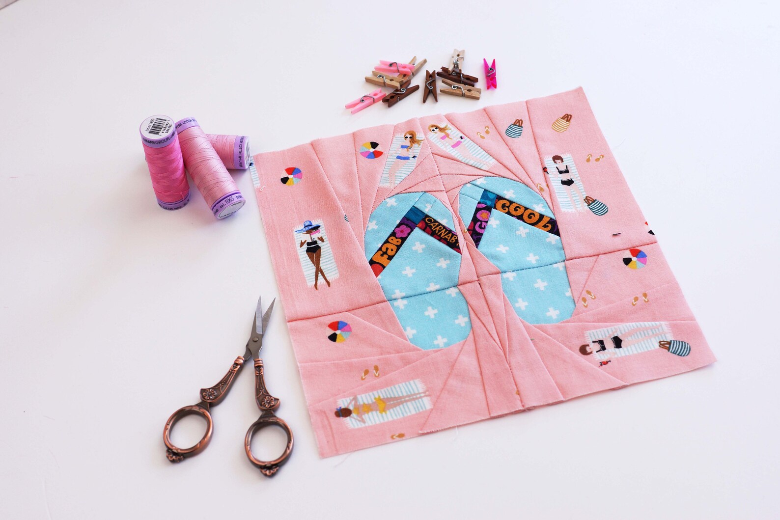 Flip Flops Paper Piecing Pattern PDF Pattern Instant | Etsy