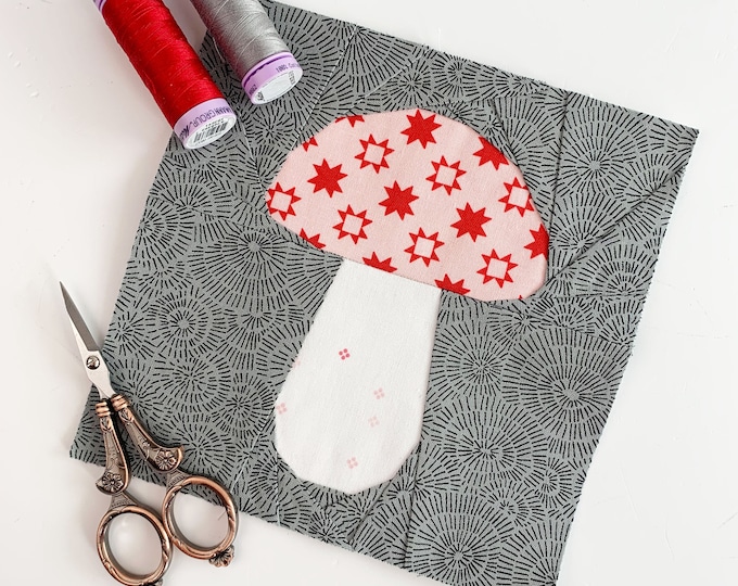 Mushroom Paper Pieced Quilt Block Pattern, PDF - Etsy Canada
