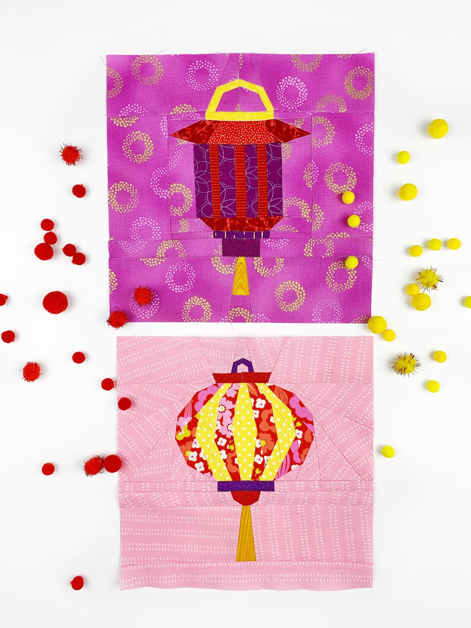 Chinese Lantern Quilt Block Pattern, 5 Sizes, Foundation Paper Piecing ...