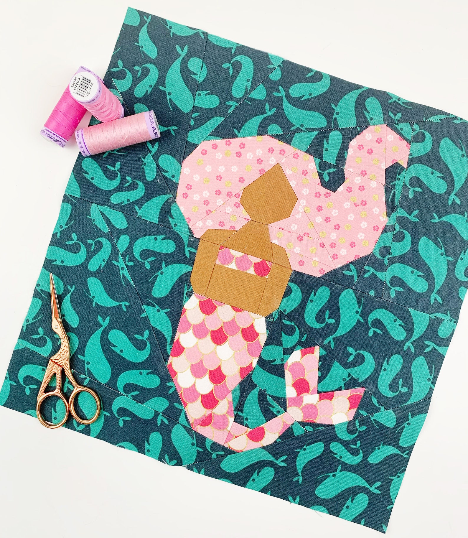 Mermaid Quilt Block Pattern Nautical Quilt Pattern PDF | Etsy