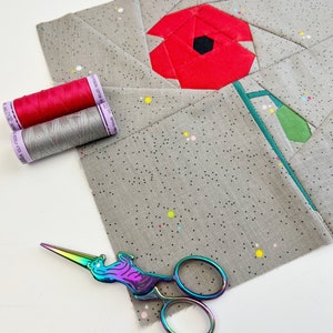 Poppy Quilt Block Pattern Poppy Pattern PDF Instant - Etsy