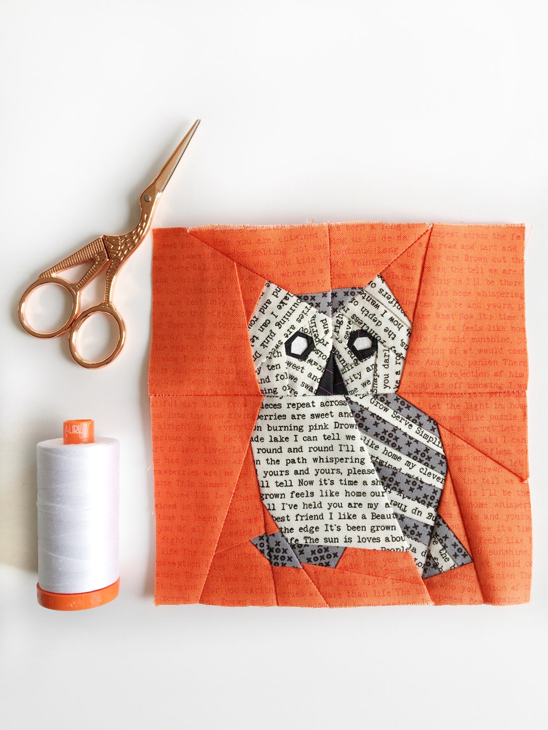 Owl Paper Piecing Pattern: Olivia the Owl Quilt Block (PDF Download) - Etsy