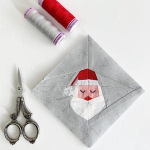 Santa Quilt Block, 5 Sizes PDF Instant Download, Foundation Paper ...