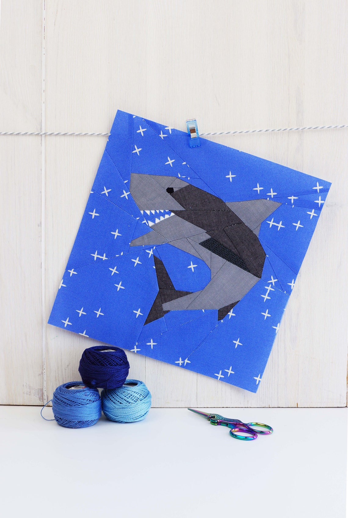 Shark Quilt Block Pattern PDF Instant Download Nursery - Etsy Canada