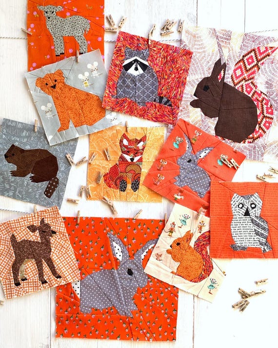 Cute Baby Animal Quilt Blocks