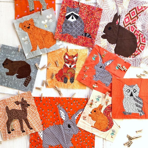 Woodland Animals Quilt Pattern - Etsy
