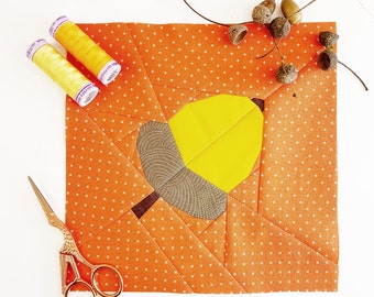 Acorn Quilt Block Pattern Download - Etsy