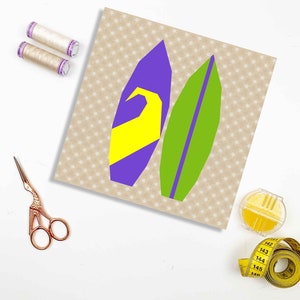 Surfboards Quilt Block Pattern: Beach Theme (PDF Pattern) - Etsy