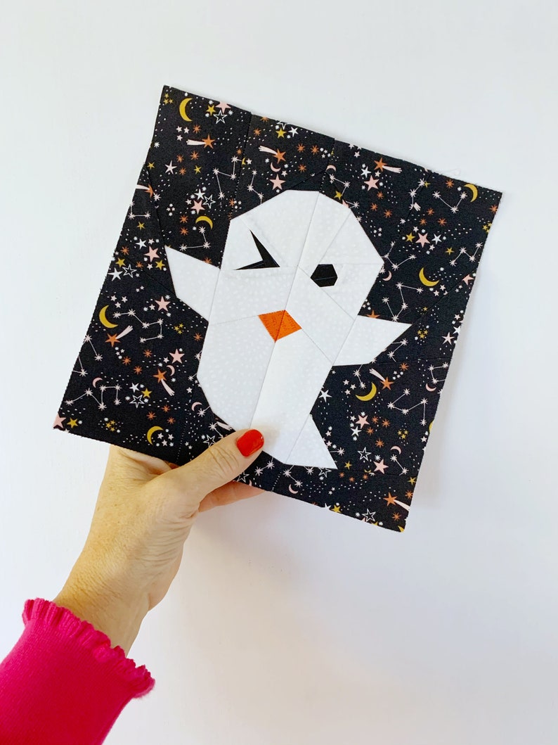 Ghost Quilt Block Pattern PDF Instant Download Halloween - Etsy